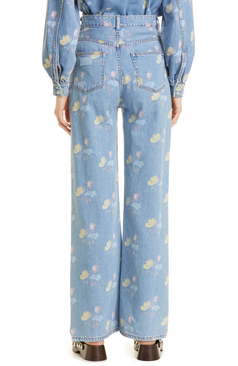 Ganni Magny Indigo Print Organic Cotton Jeans | Nordstromrack