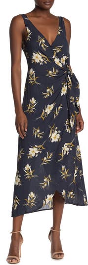 DRESS FORUM Floral Wrap Midi Dress | Nordstromrack
