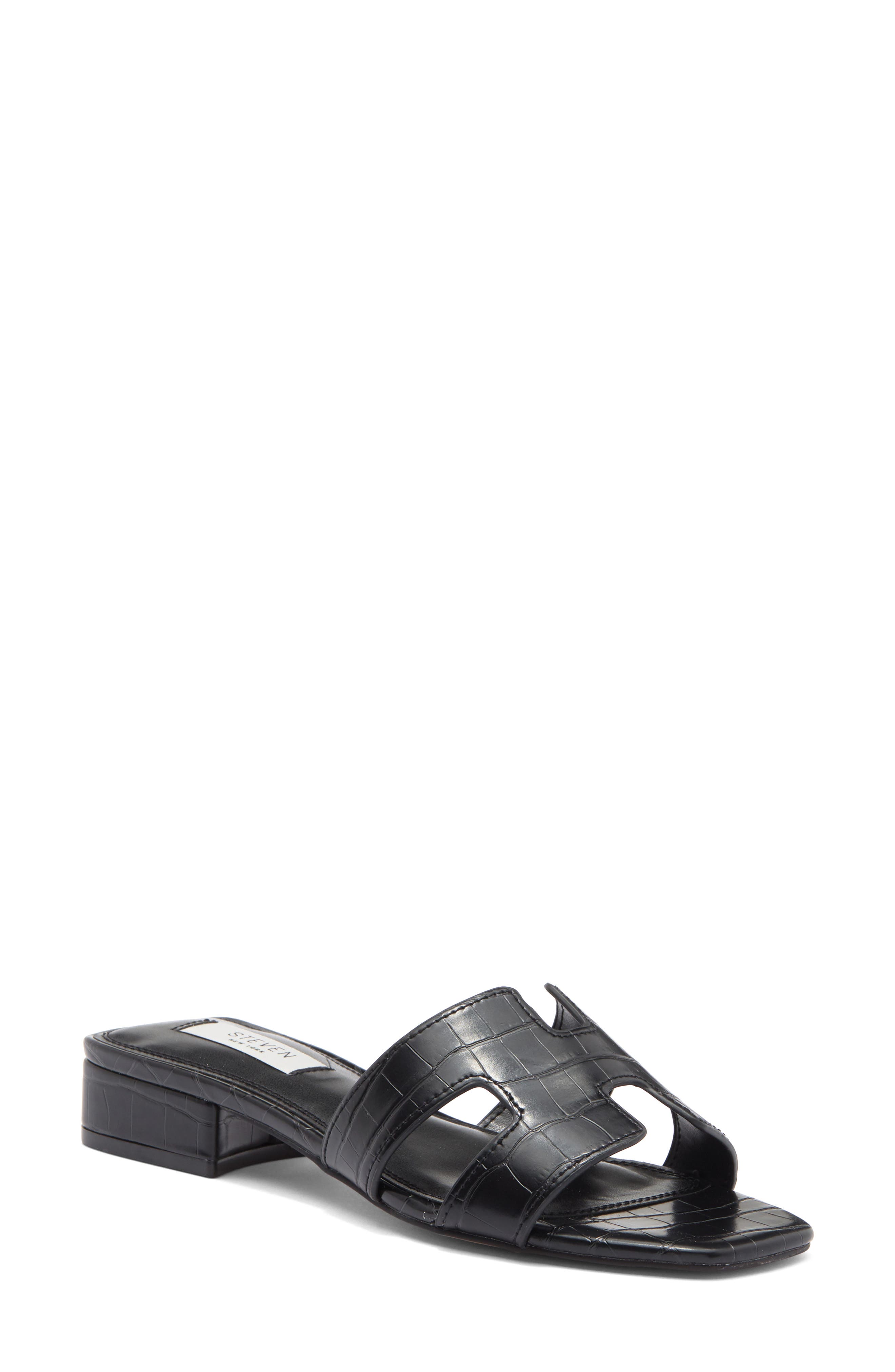 Steven New York Hutchy Croc Embossed Sandal (Women) | Nordstromrack