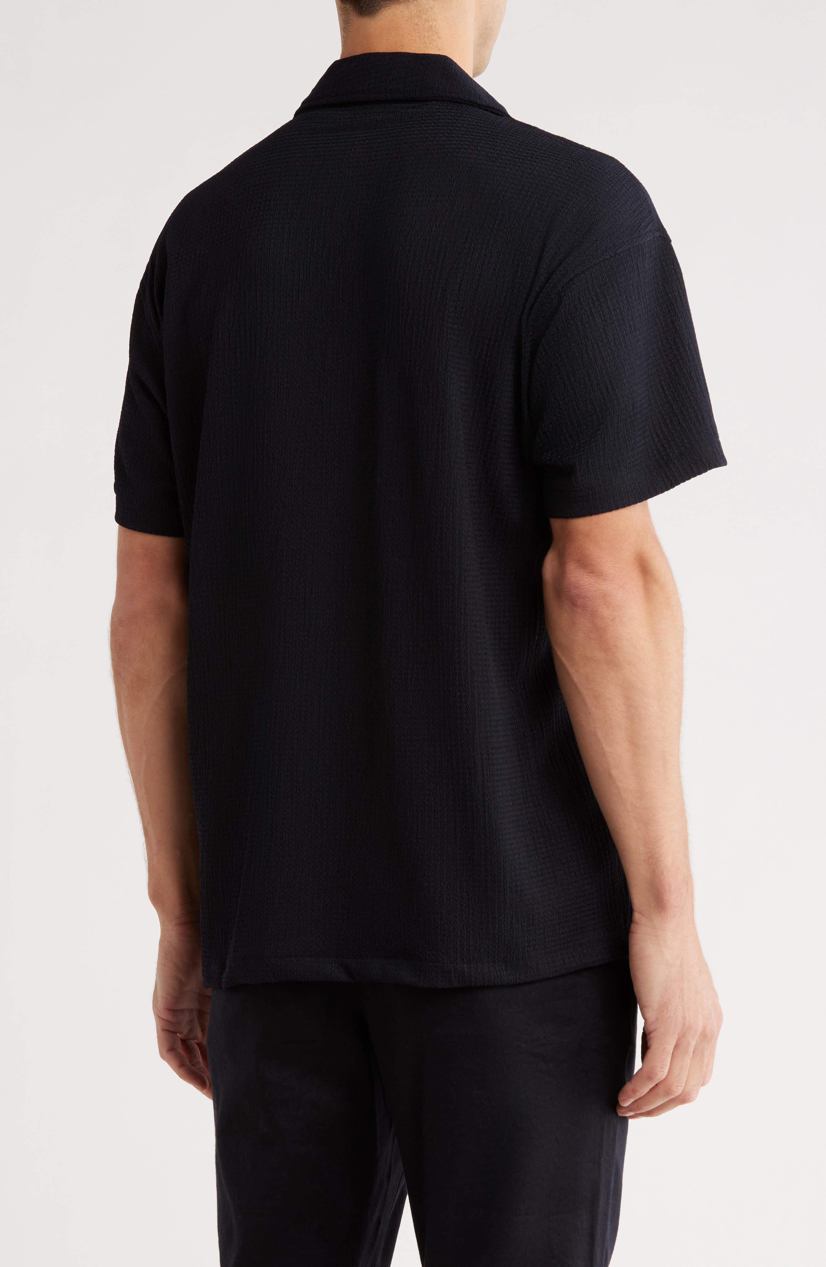 Elie Tahari Cuban Textured Camp Shirt | Nordstromrack