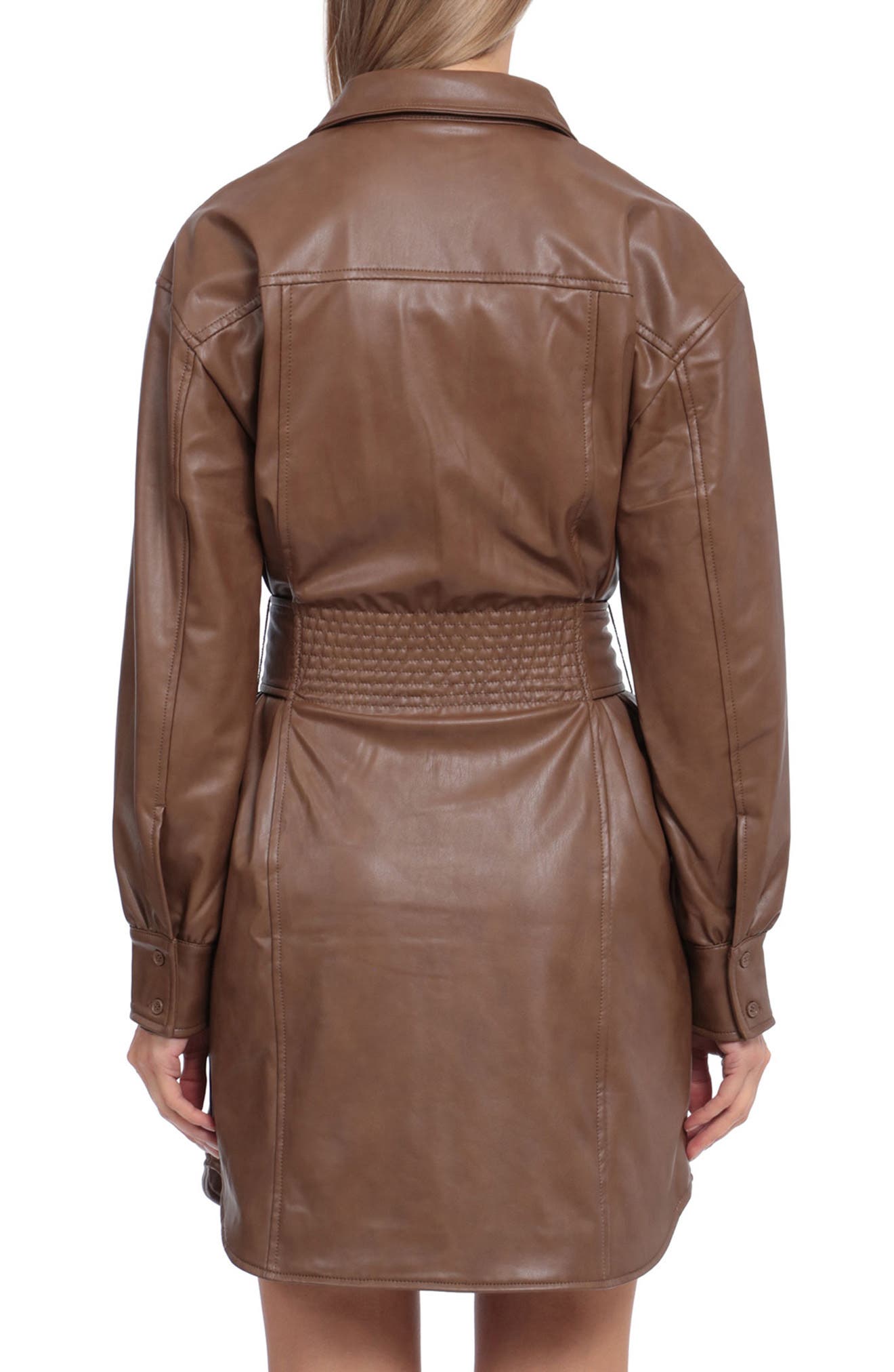 Avec Les Filles Faux Leather Belted Dress (Women) | Nordstromrack