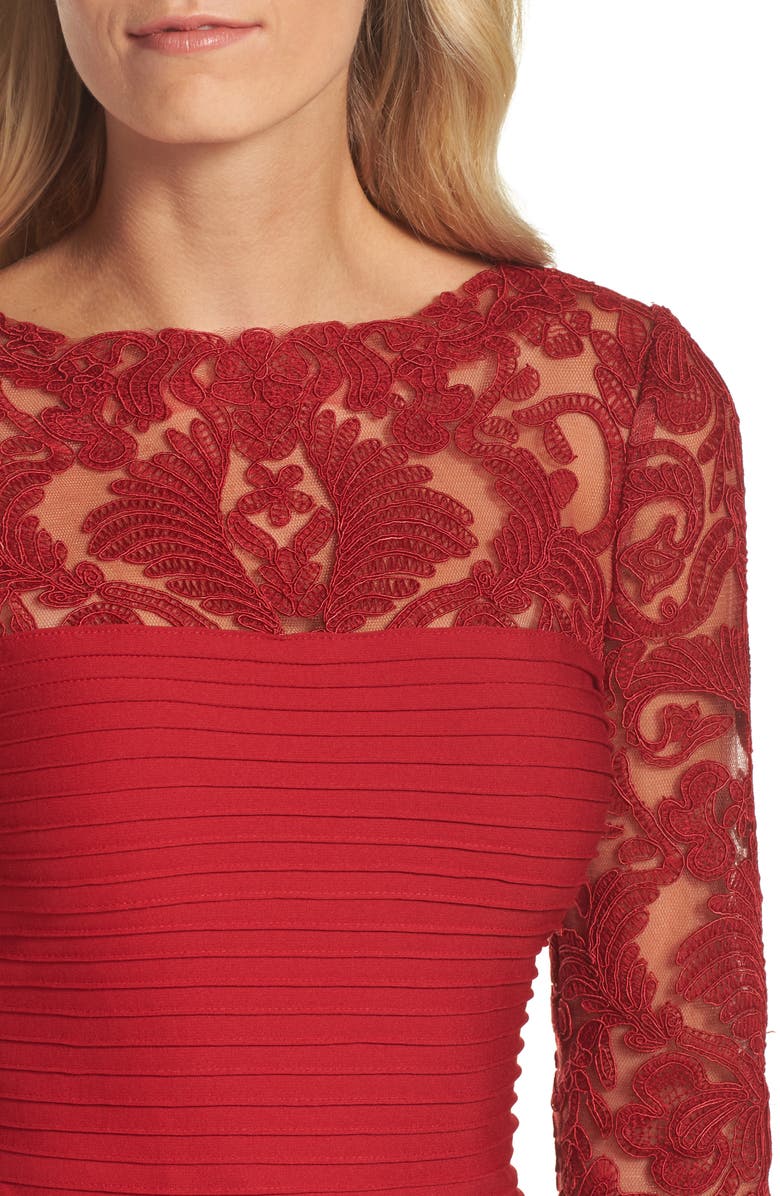 Tadashi Shoji Illusion Pintuck Sheath Dress | Nordstrom