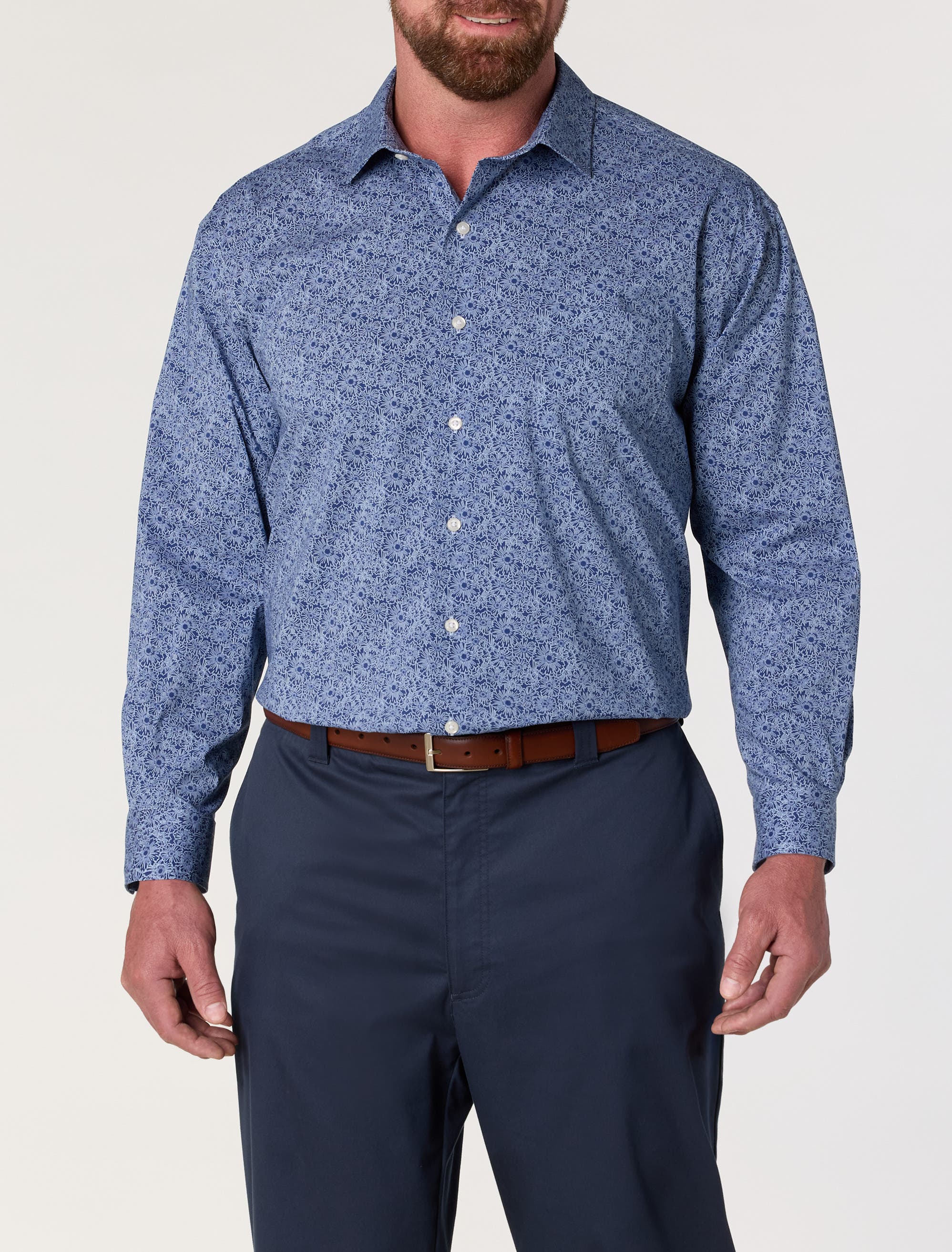 Big & Tall Exploded Sunflower Dress Shirt (Men) | Nordstrom
