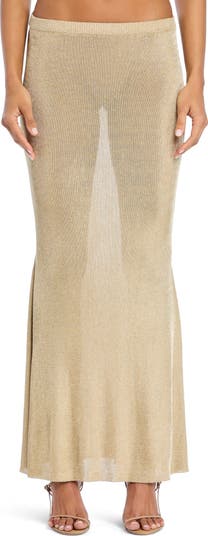 SER.O.YA Harmony Metallic Knit Skirt | Nordstrom