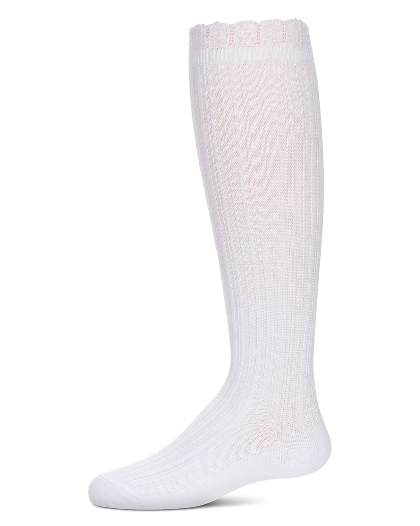 MeMoi Crochet Ruffle Design Knee High Socks | Nordstrom