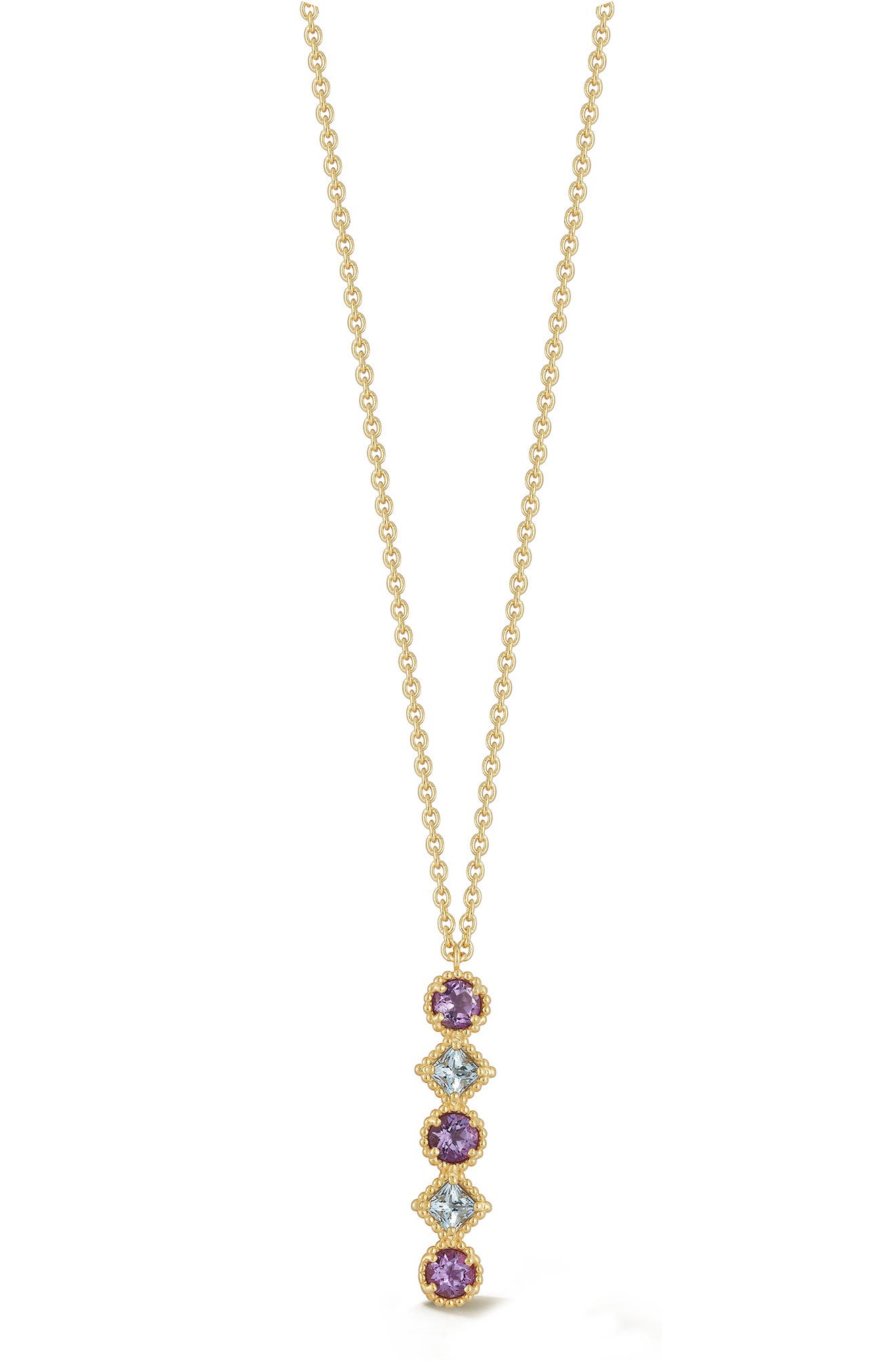Ember Fine Jewelry Linear Gemstone Pendant Necklace | Nordstromrack