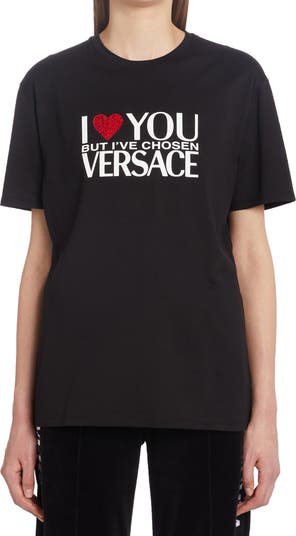 Versace Women's I Love Versace Hotfix Heart Cotton Graphic Tee | Nordstrom