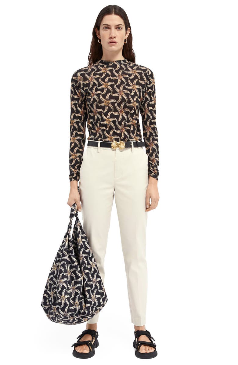 Scotch & Soda Print Mock Neck Long Sleeve Top | Nordstromrack