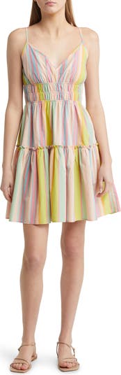 Rails Carmen Smock Waist Mini Sundress | Nordstromrack