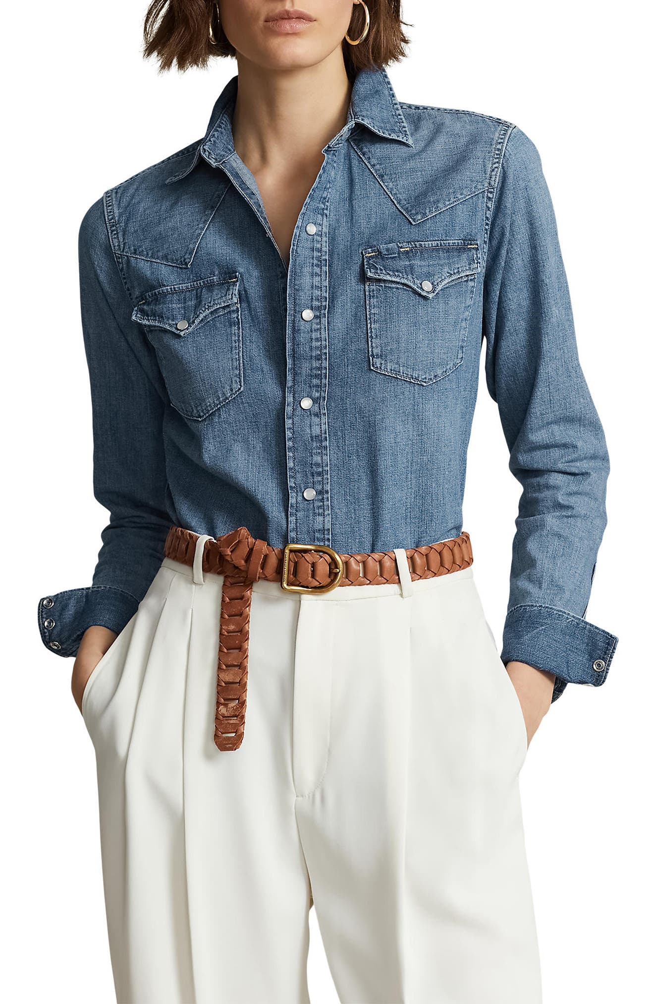 Polo Ralph Lauren Western Denim Snap-Up Shirt | Nordstrom
