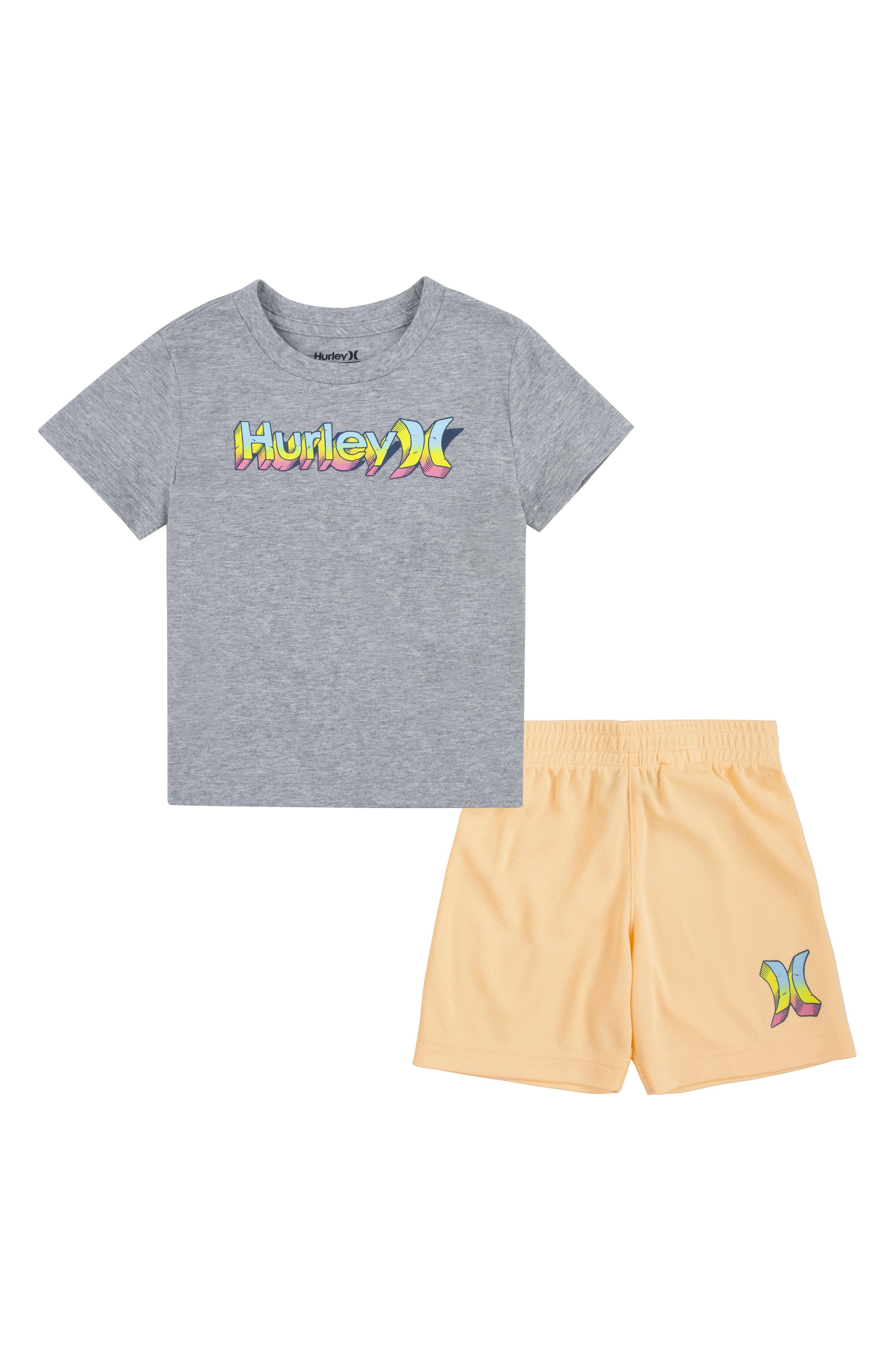 Hurley Kids' Logo Graphic Tee & Shorts Set | Nordstromrack