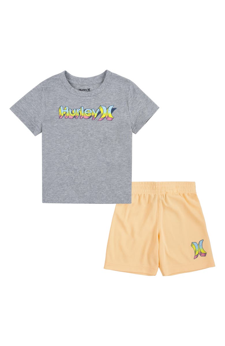 Hurley Kids' Logo Graphic Tee & Shorts Set | Nordstromrack