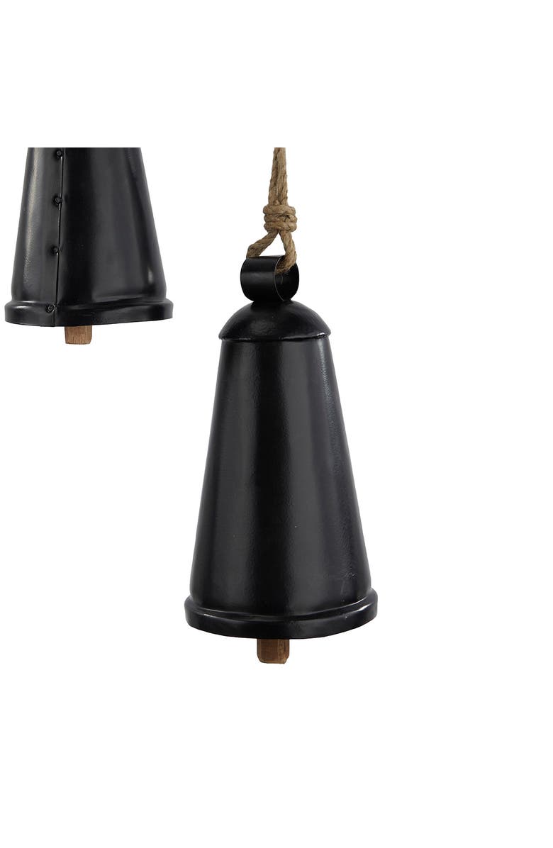 GINGER BIRCH STUDIO Black Metal Meditation Decorative Cow Bell with ...