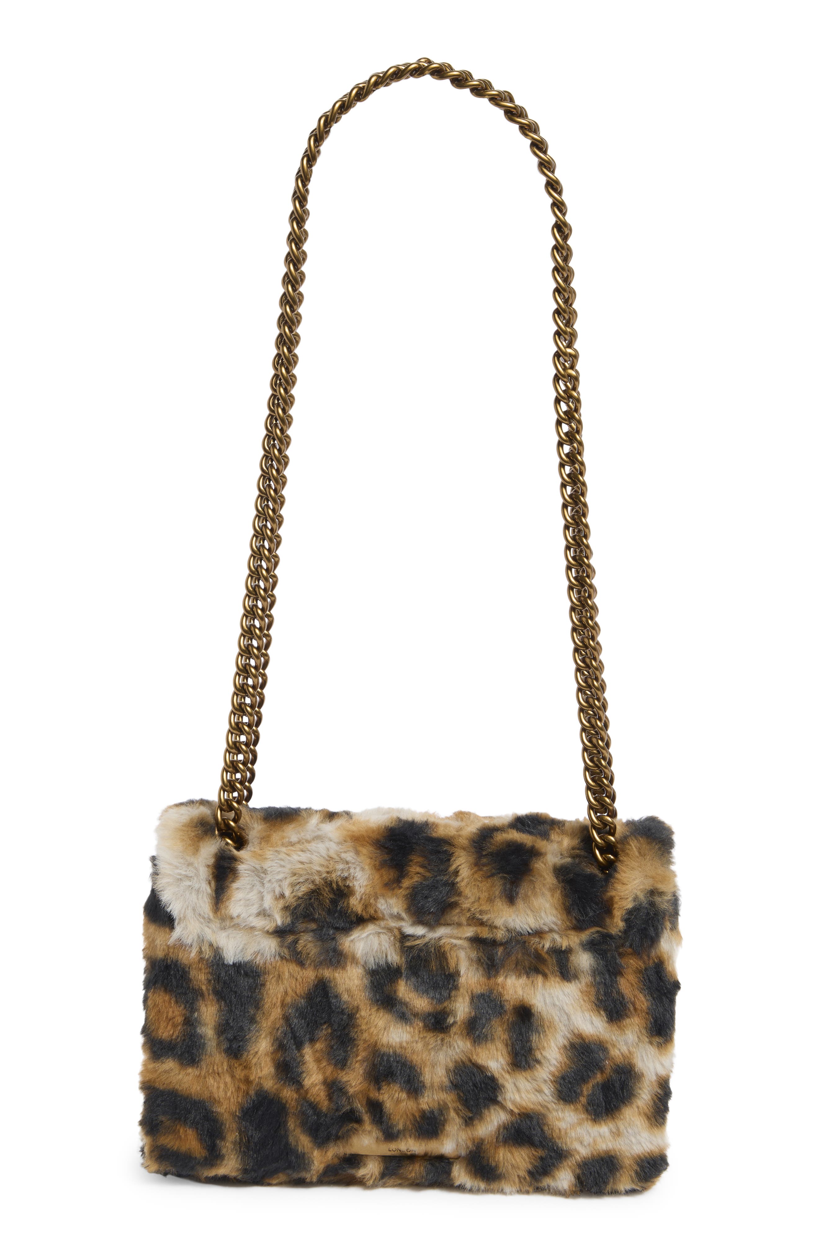 Kurt Geiger London Mini Kew Leopard Print Faux Fur Shoulder Bag ...