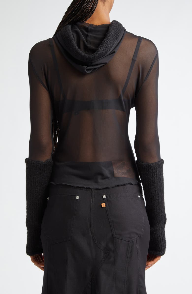 Miaou Mari Sheer Mesh Hoodie | Nordstromrack