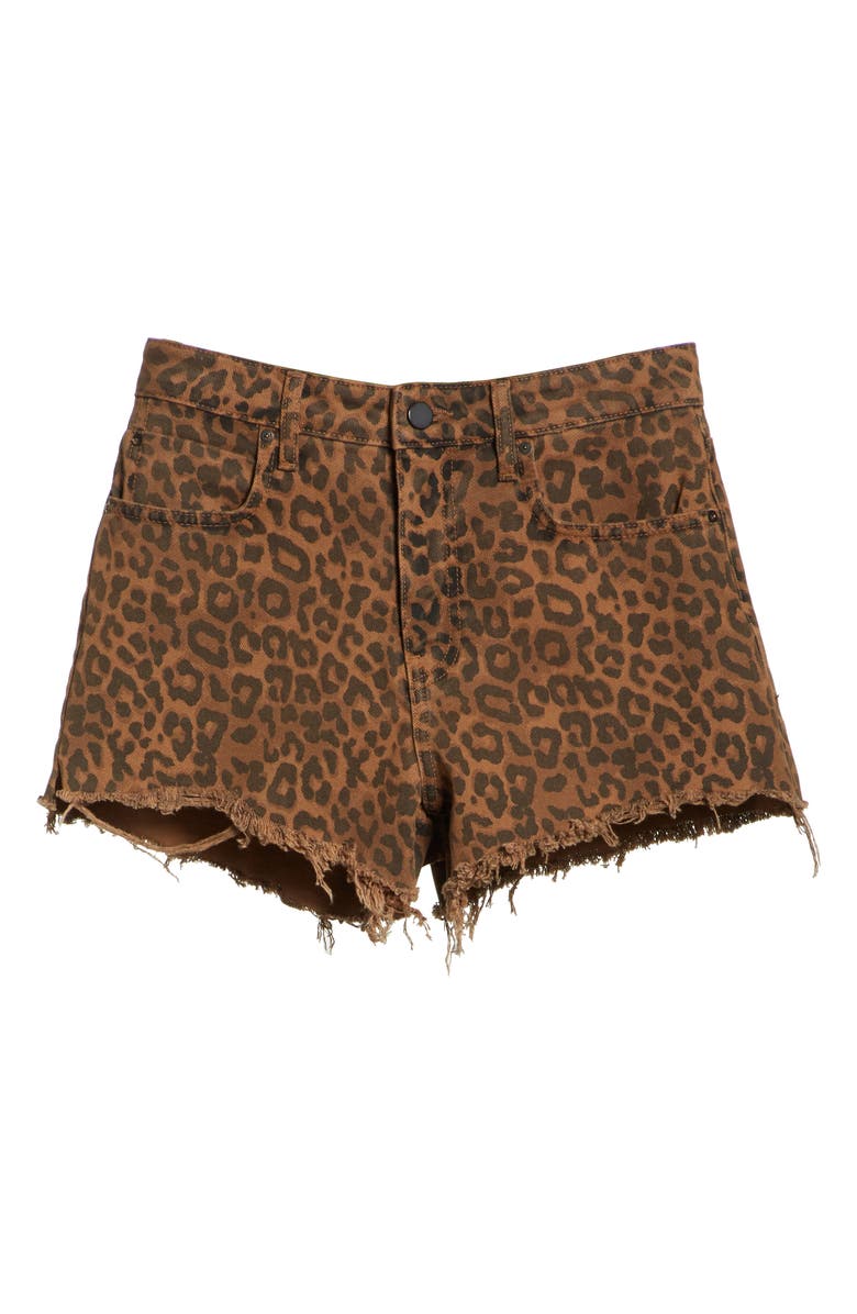 alexanderwang.t Denim x Alexander Wang Bite Leopard Print Denim Shorts ...