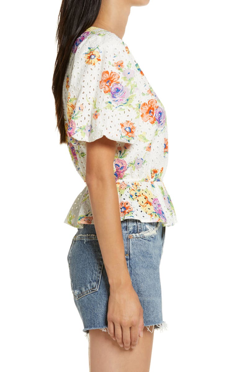 WAYF Bianca Puff Sleeve Top | Nordstrom