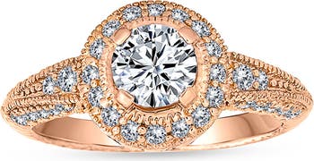 BLING JEWELRY Rose Gold Plated Solitaire CZ Ring - Size 9 | Nordstromrack