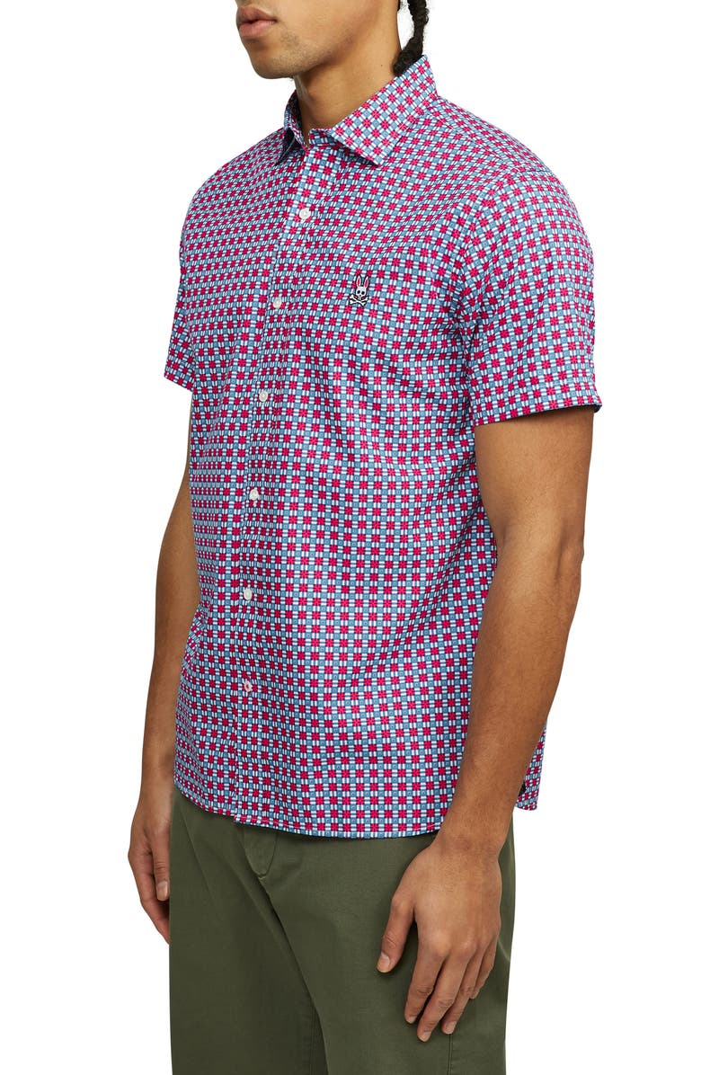 Psycho Bunny Short Sleeve Button-Up Shirt | Nordstrom