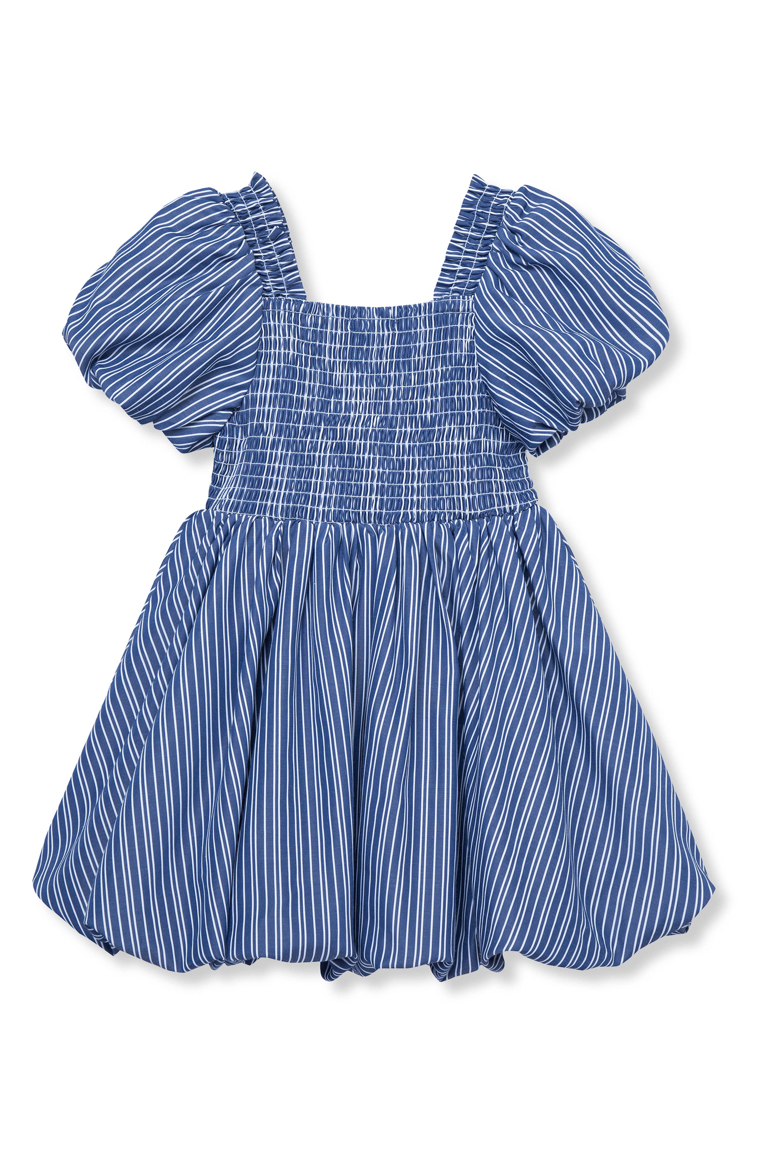 Habitual Kids Kids' Stripe Puff Sleeve Bubble Dress | Nordstromrack
