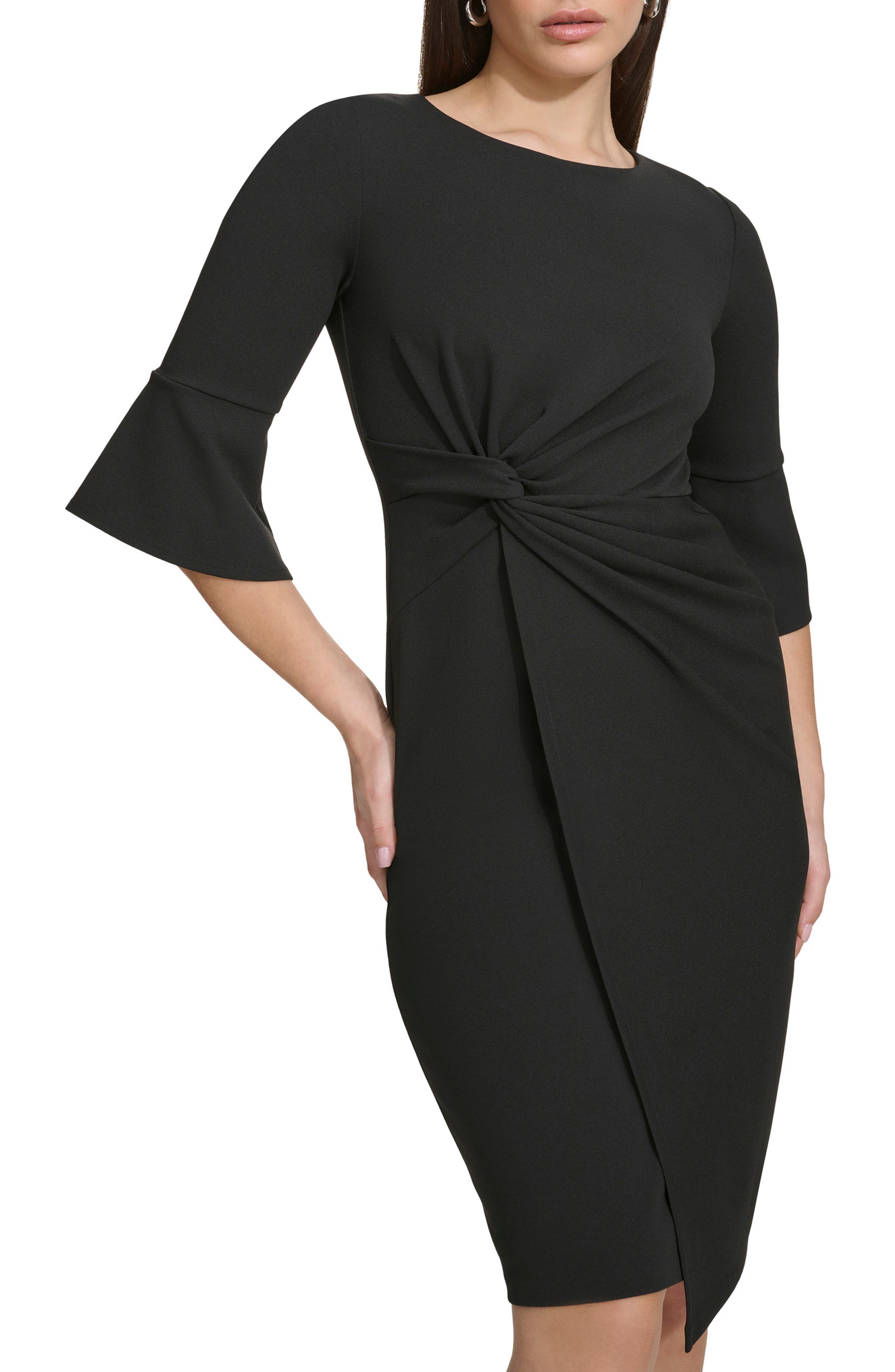 Kensie Elbow Length Bell Sleeve Sheath Dress | Nordstromrack