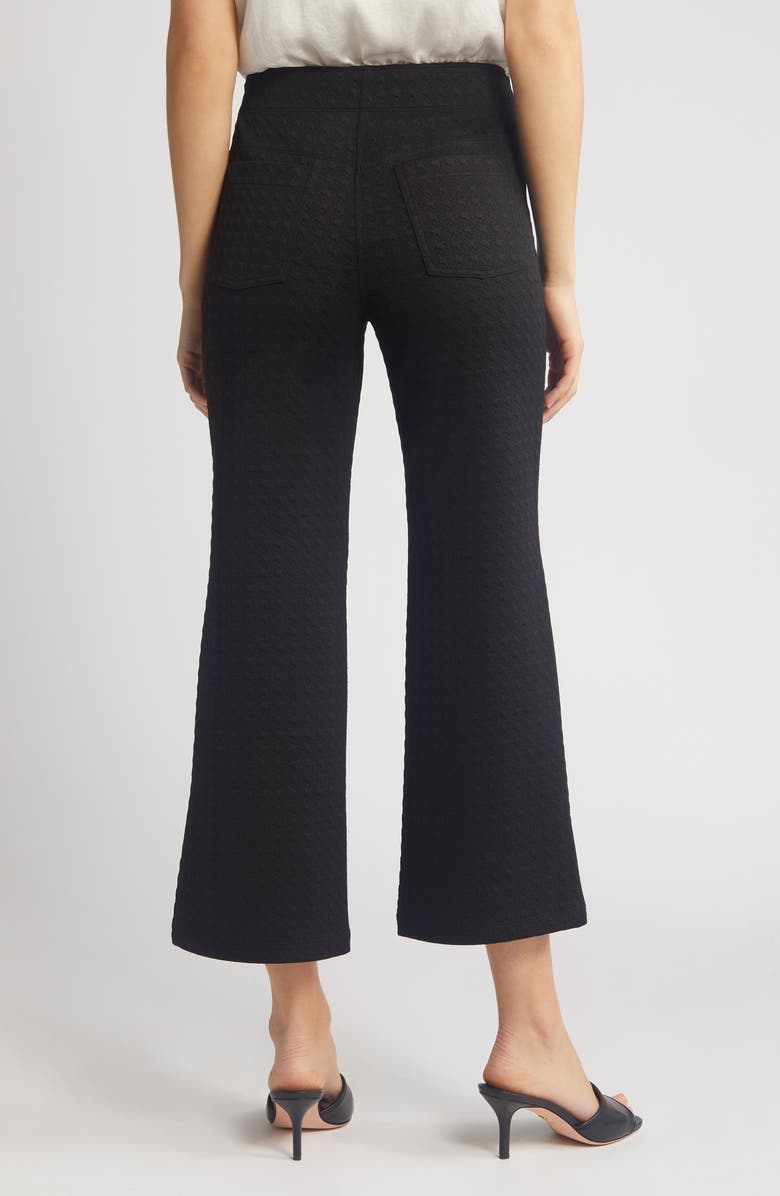 Hue Textured Crop Flare Ponte Knit Pants | Nordstrom