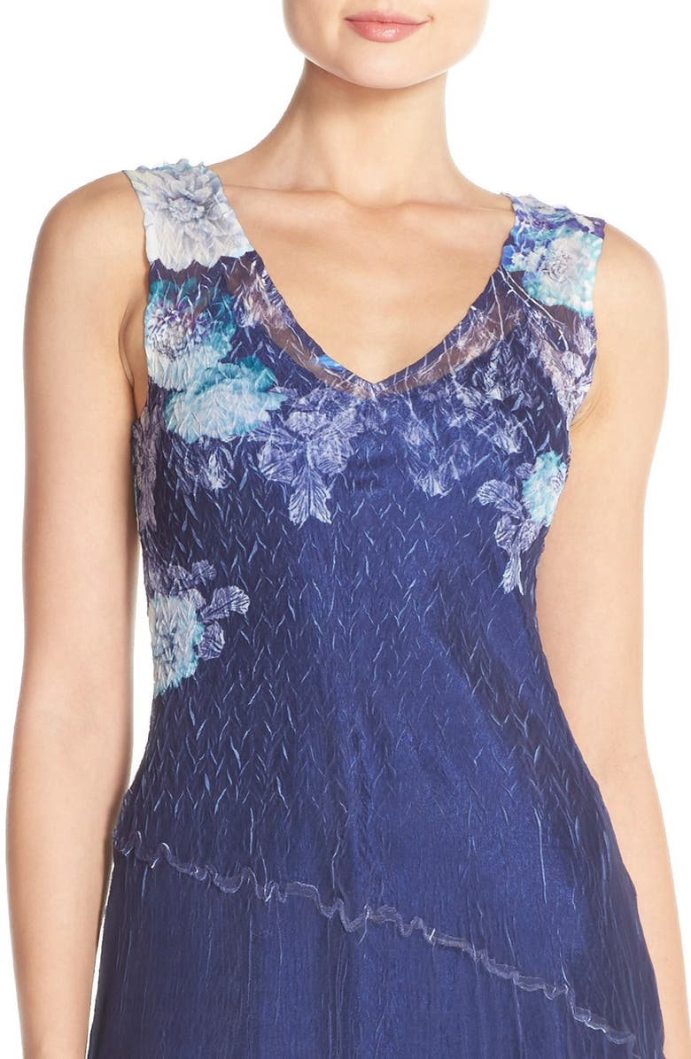 Komarov Floral Chiffon A-Line Dress & Shawl | Nordstrom