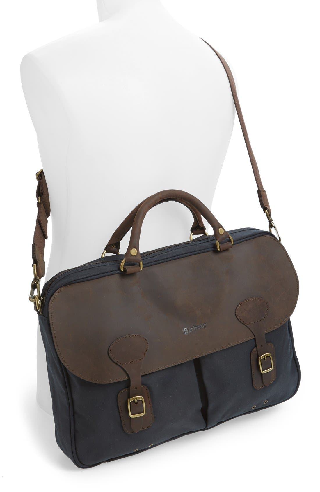 Barbour Waxed Leather Briefcase | Nordstrom