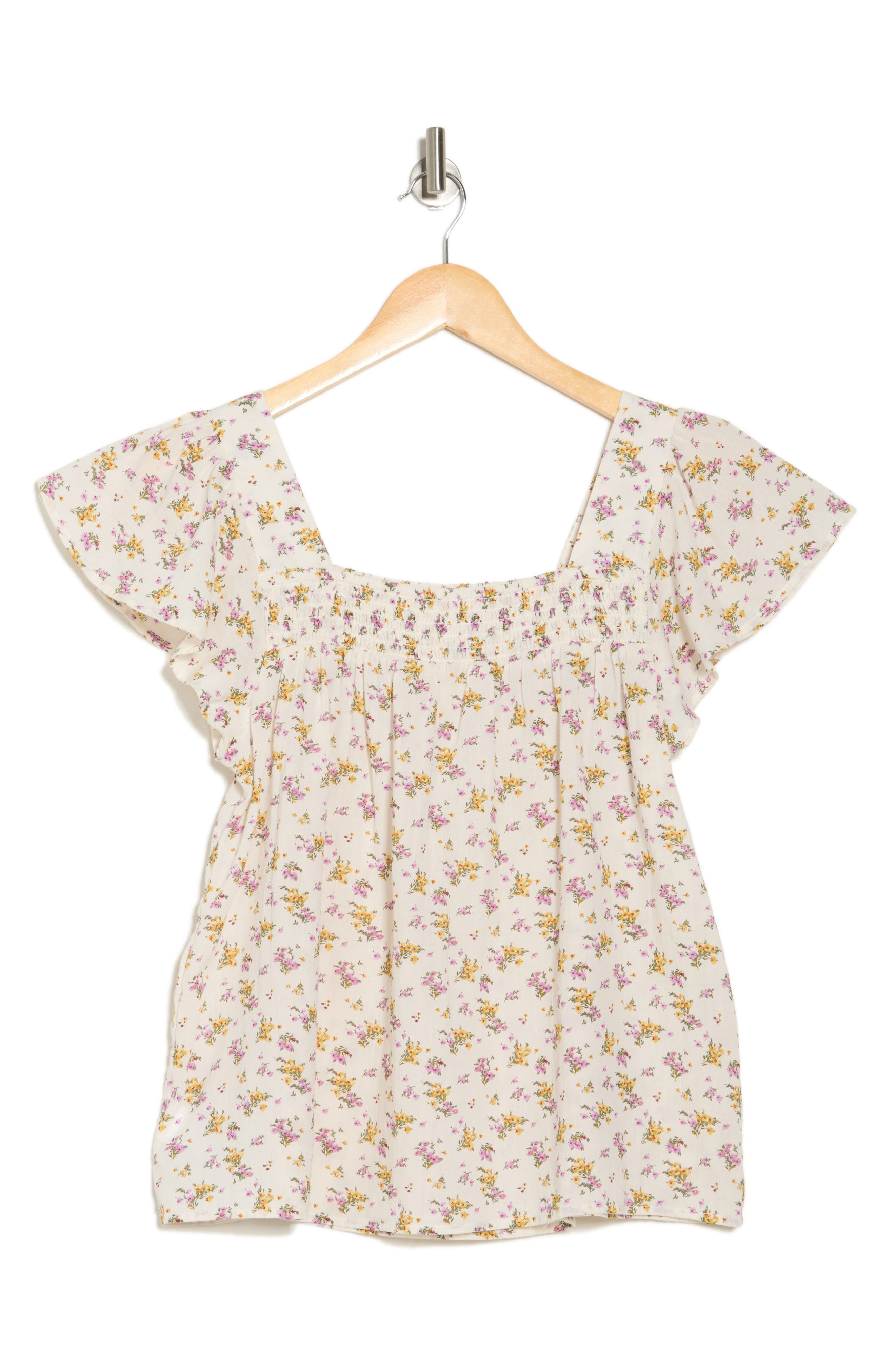 Lucky Brand Floral Smocked Top | Nordstromrack