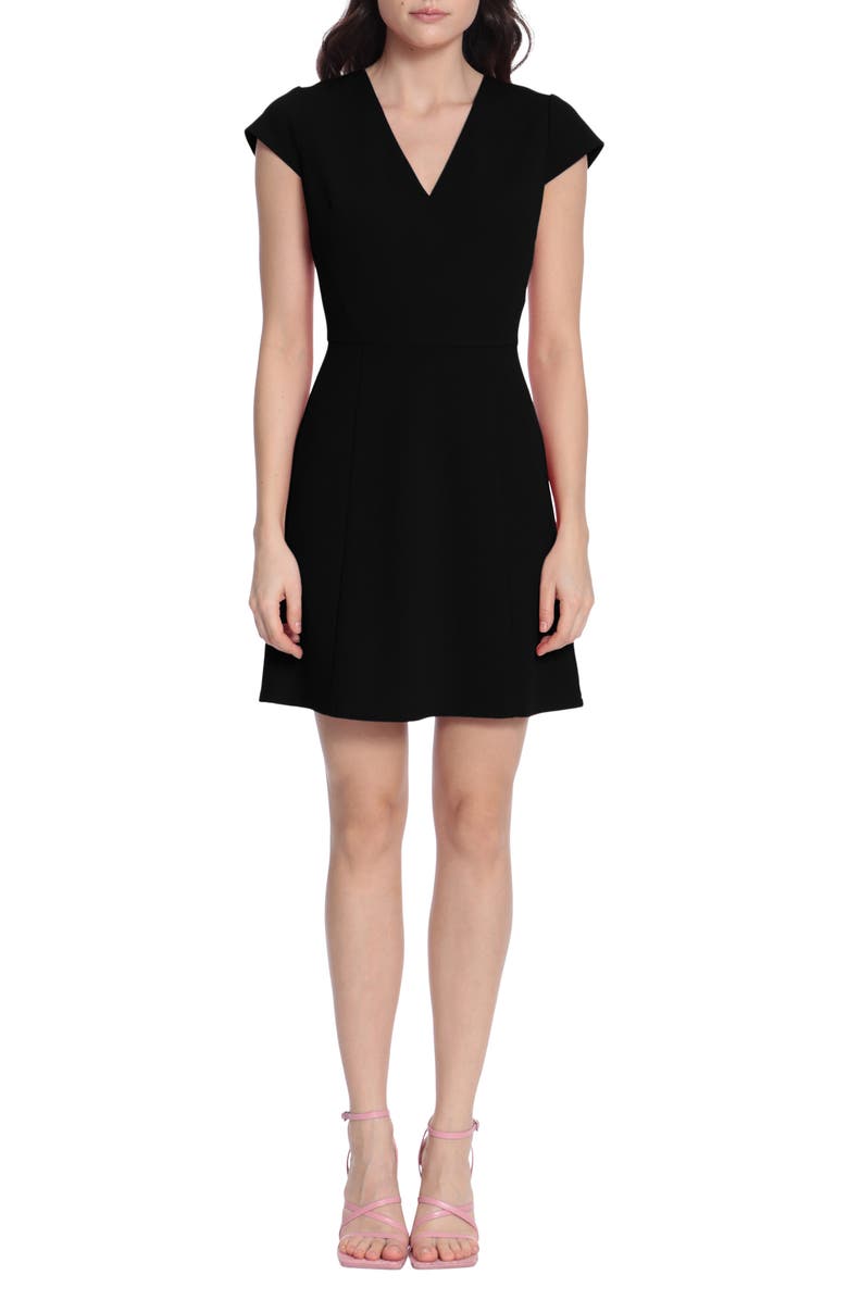 Donna Morgan V-Neck Scuba Crepe Mini Dress | Nordstromrack
