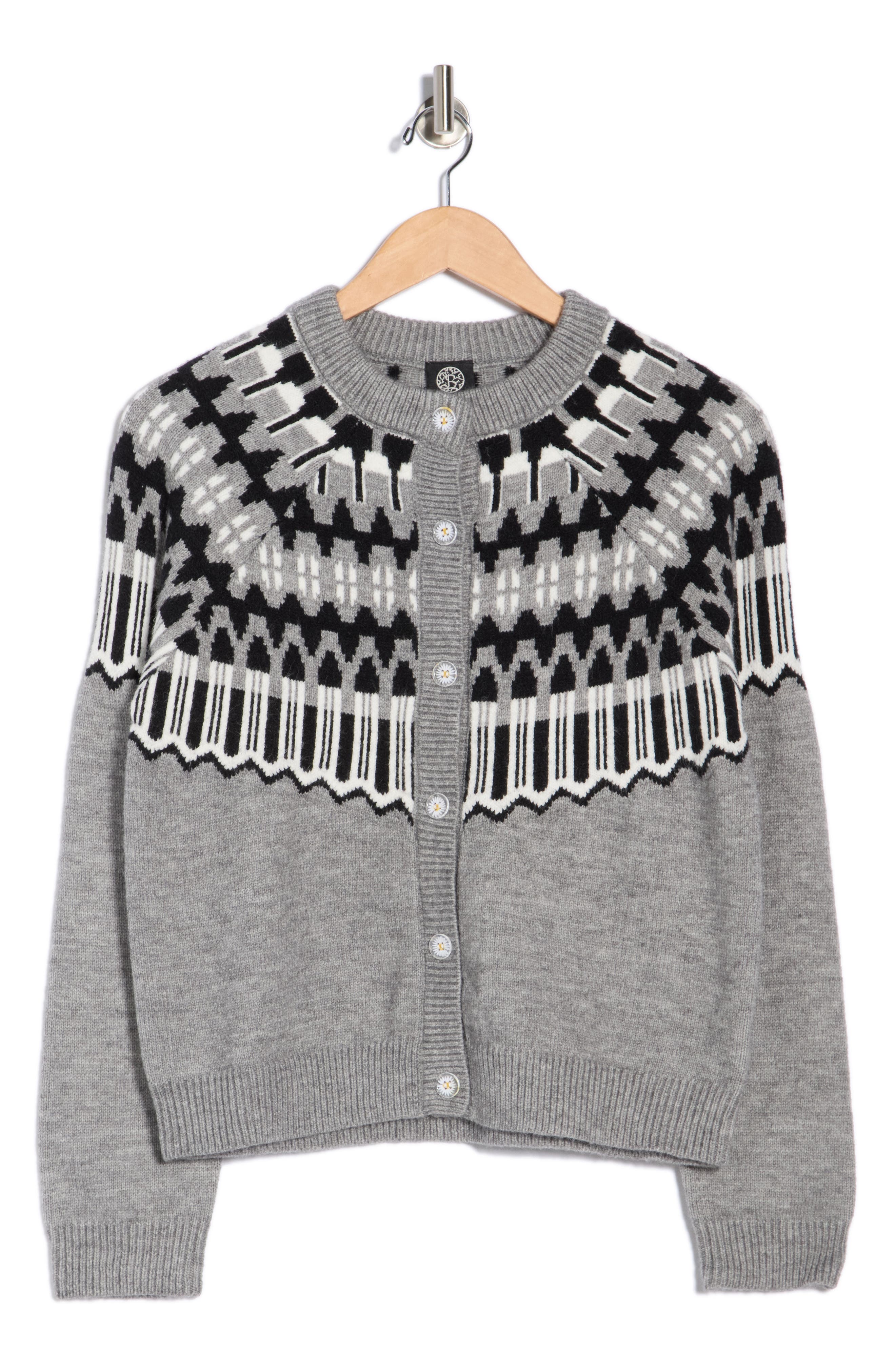 Bobeau Fair Isle Button Front Cardigan | Nordstromrack
