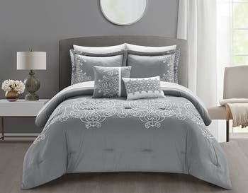 CHIC Fifi Embroidered Paisley Scroll 5-Piece Comforter Set | Nordstromrack