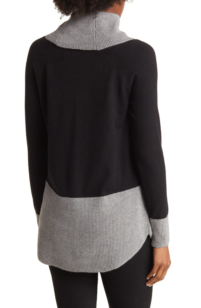 CYRUS Colorblock Turtleneck Tunic Sweater | Nordstromrack