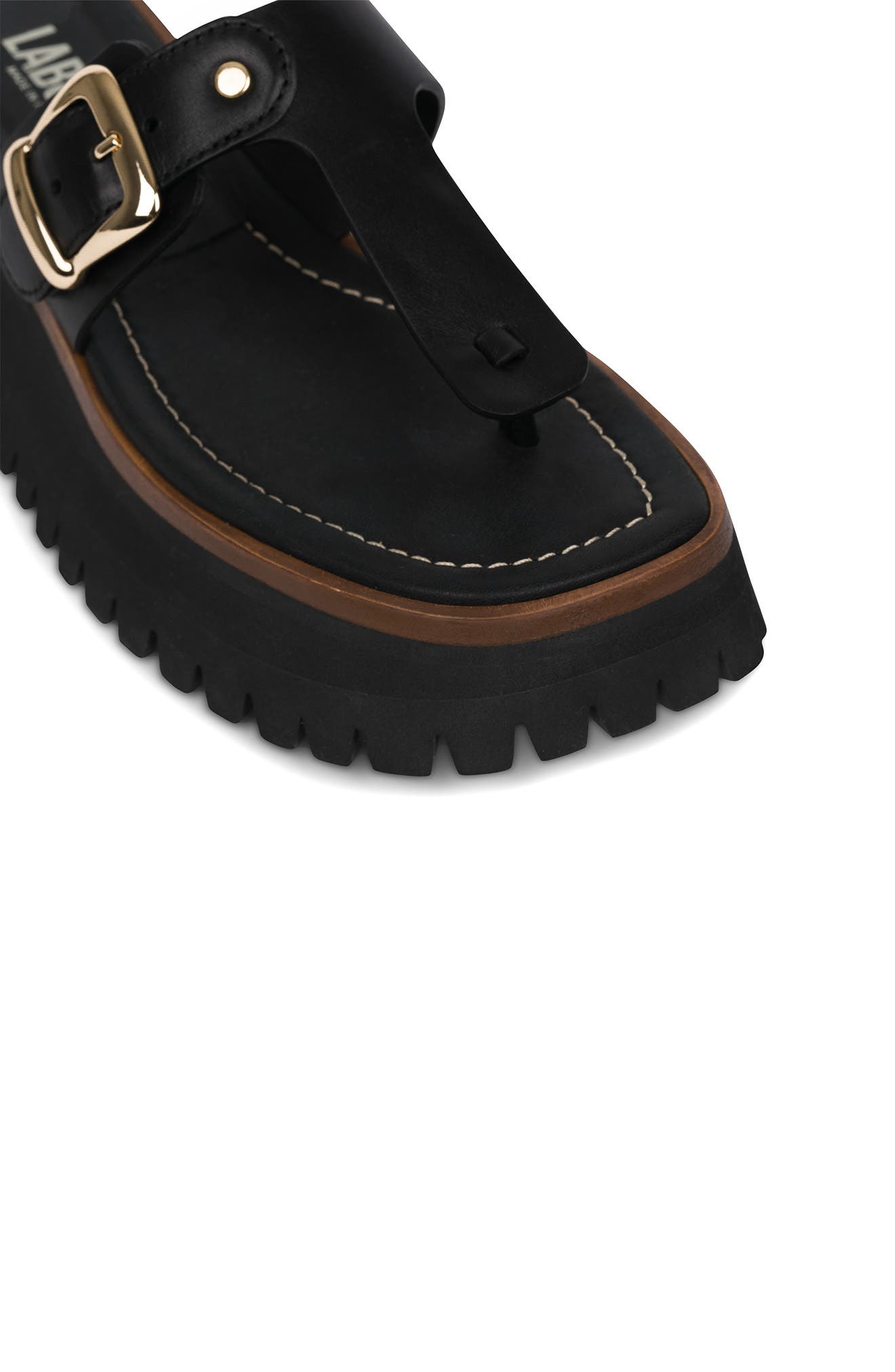 LABUCQ Trek Lug Sole Leather Flip-Flop Sandal (Women) | Nordstromrack