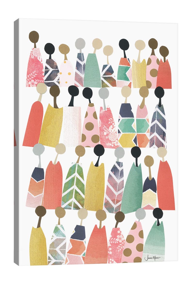 Pastel Rainbow People by LouLouArtStudio Canvas Wall Art 26" x 40 ...