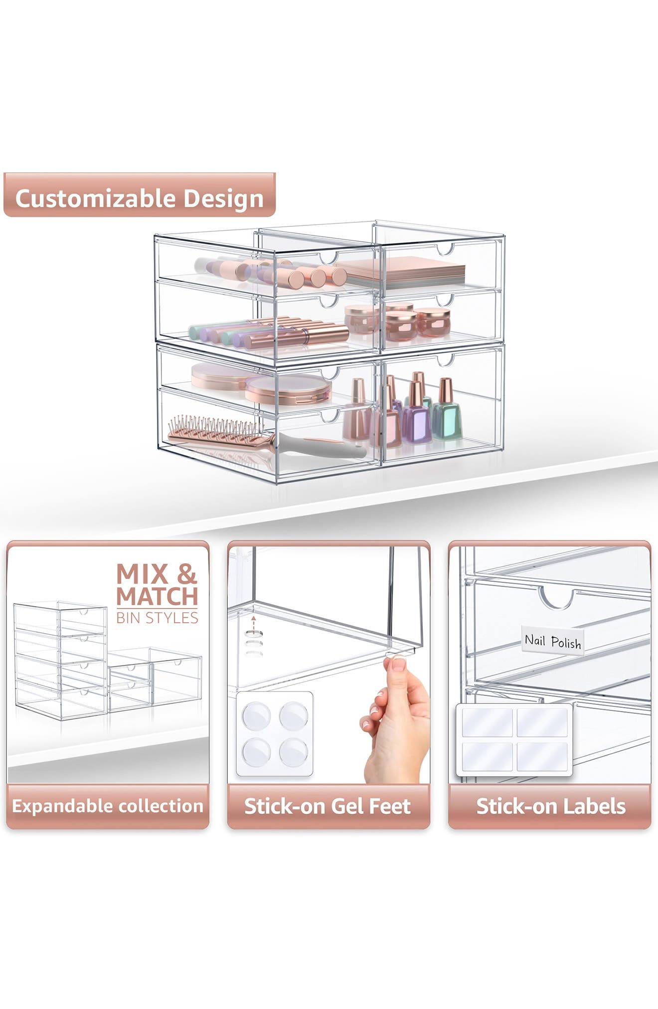 SORBUS 7-Drawer Acrylic Organizer | Nordstromrack