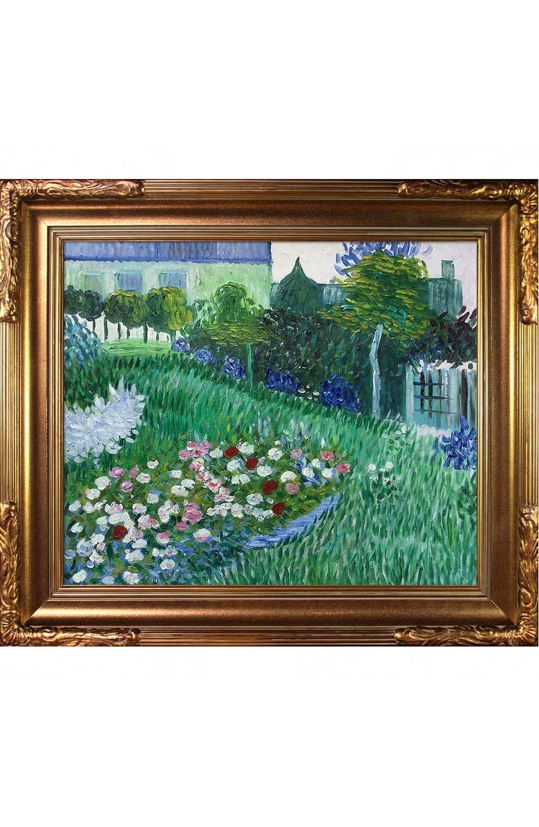OVERSTOCK ART Vincent Van Gogh's The Garden of Daubigny Florentine Gold ...