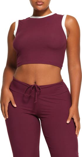 SKIMS Crop Contrast Trim Tank Top | Nordstrom