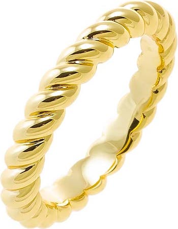 BY ADINA EDEN Solid Twisted Rope Band Ring | Nordstrom