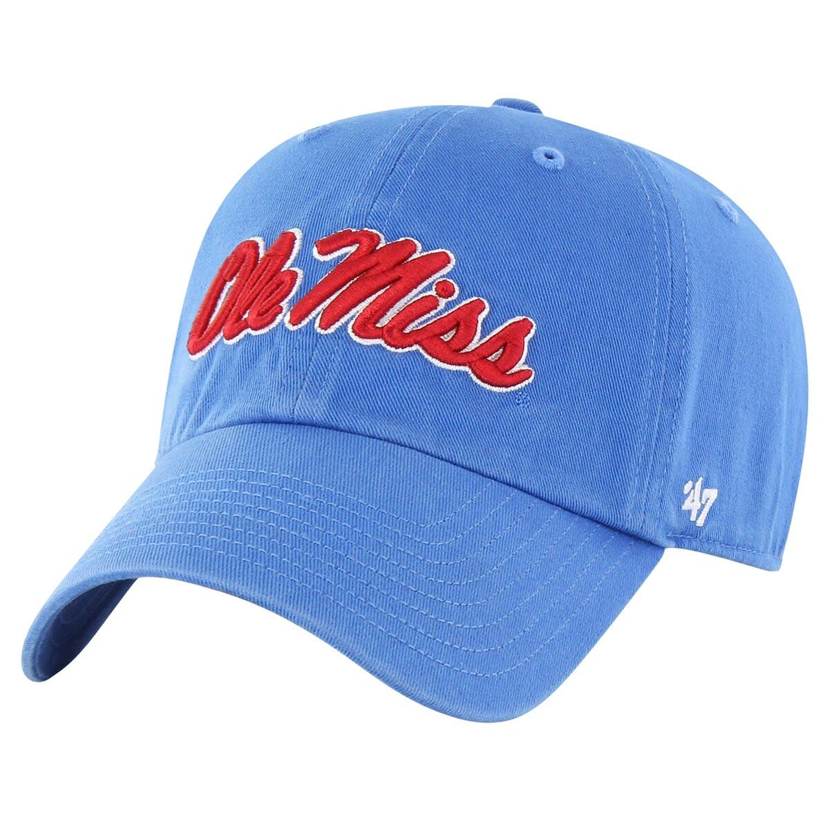 '47 Men's '47 Powder Blue Ole Miss Rebels Vintage Clean Up Adjustable ...