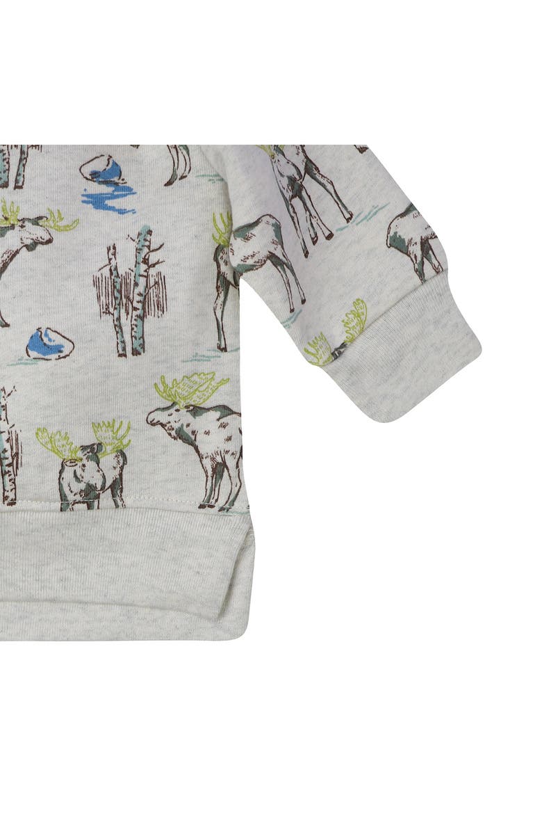 Oliver & Rain Moose Organic Cotton Sweatshirt & Pants Set | Nordstrom