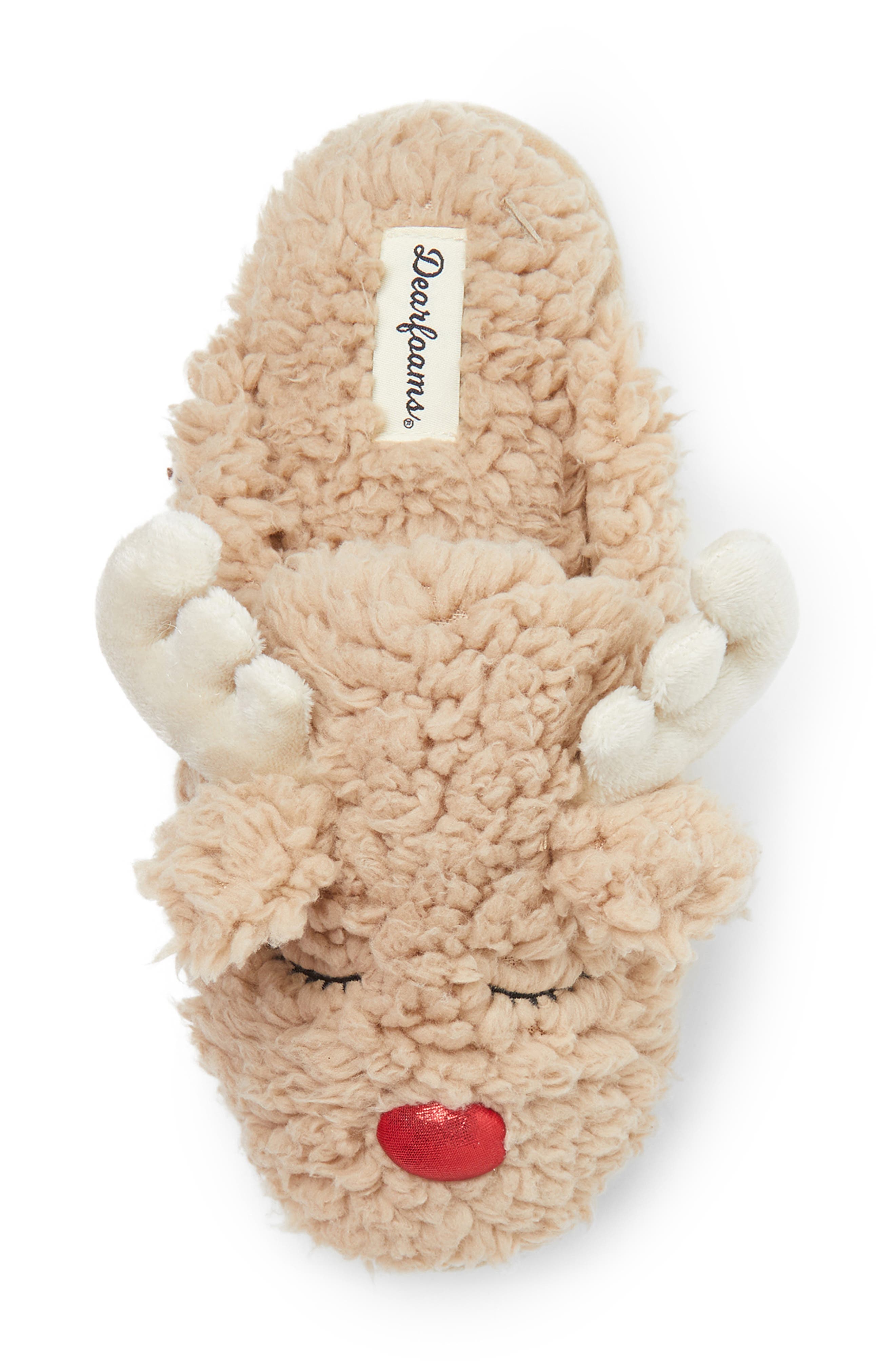 DEARFOAMS Faux Fur Reindeer Scuff Slipper (Women) | Nordstromrack