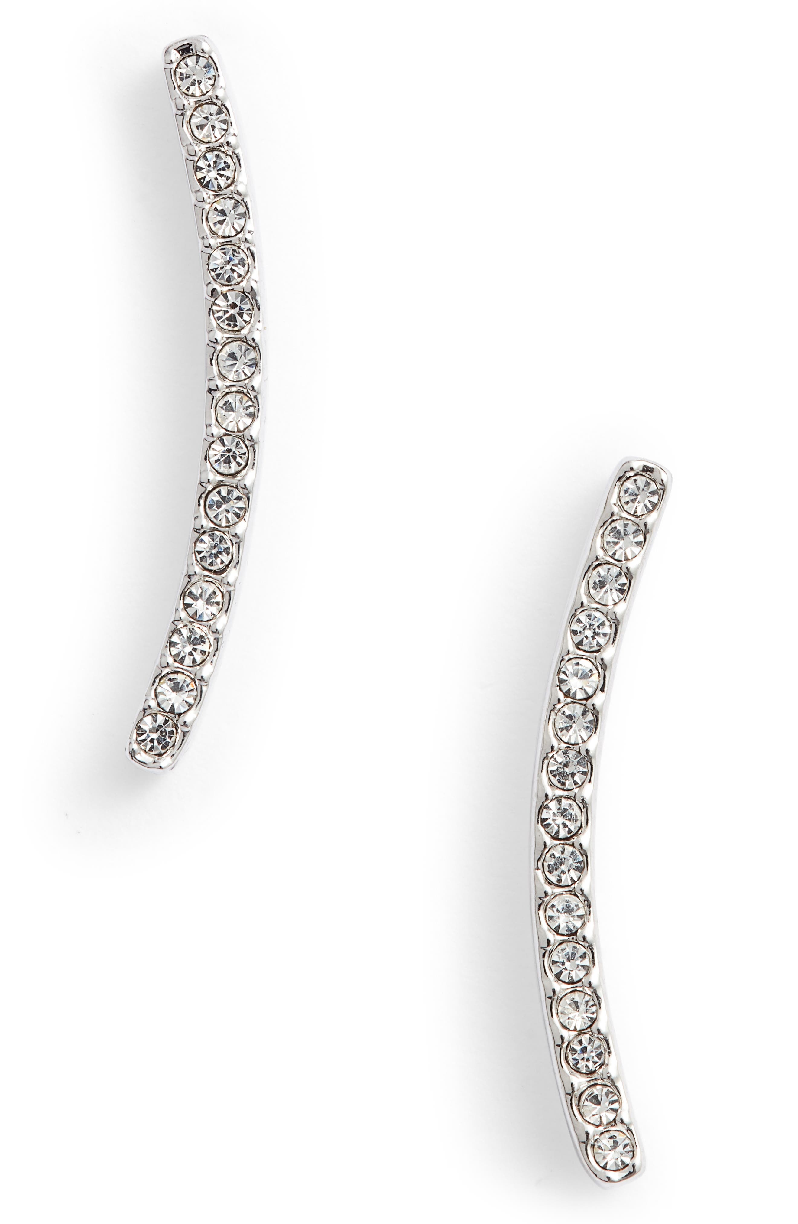 Nadri CZ Curved Bar Earrings | Nordstromrack