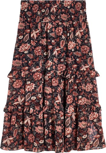 Madewell Ruffle Tiered Midi Skirt | Nordstromrack