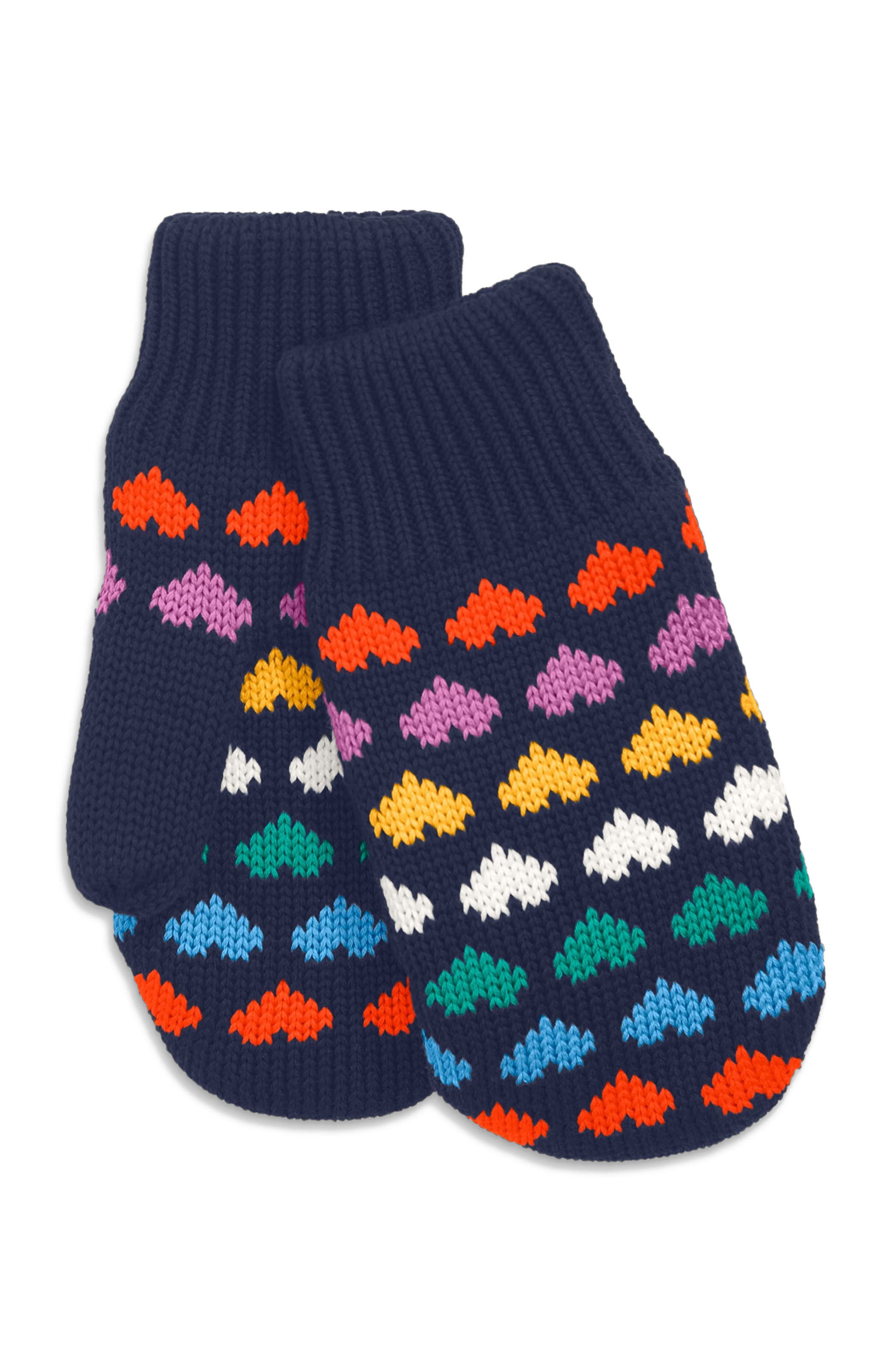 Primary Kids Fleece-Lined Rainbow Hearts Mittens | Nordstrom