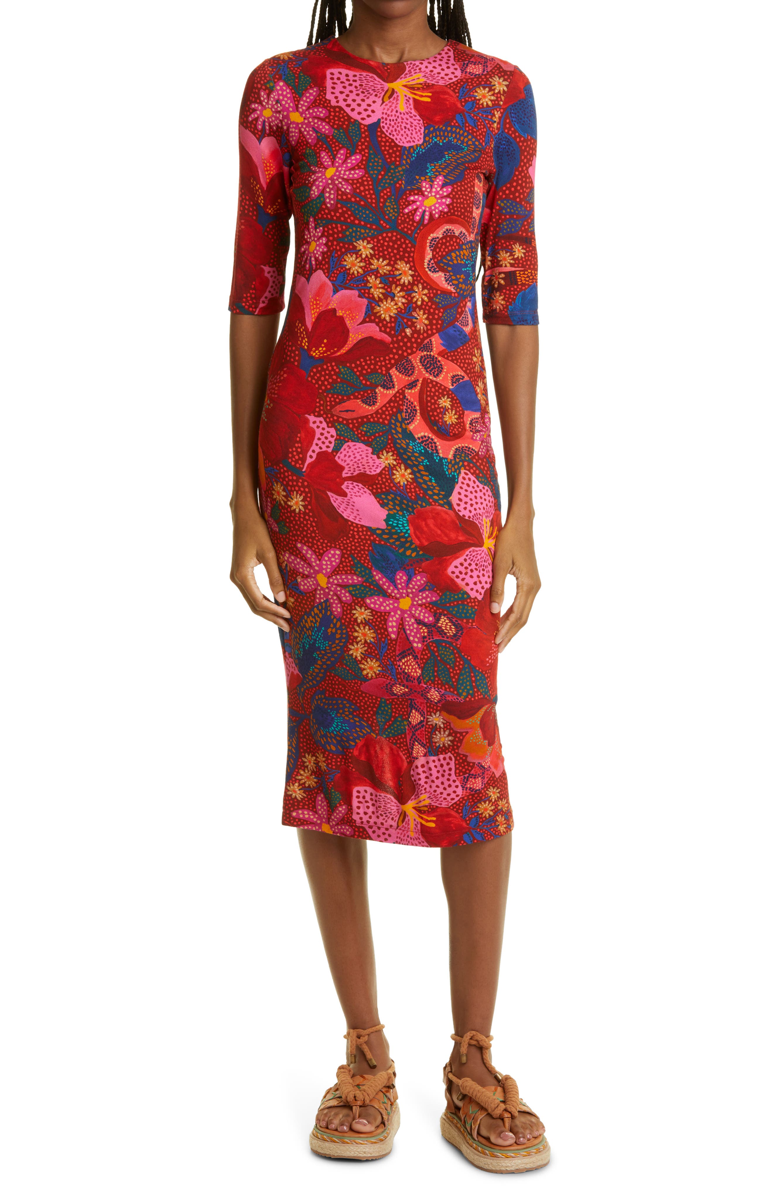 FARM Rio Snake Garden Jersey Dress (Women) | Nordstromrack