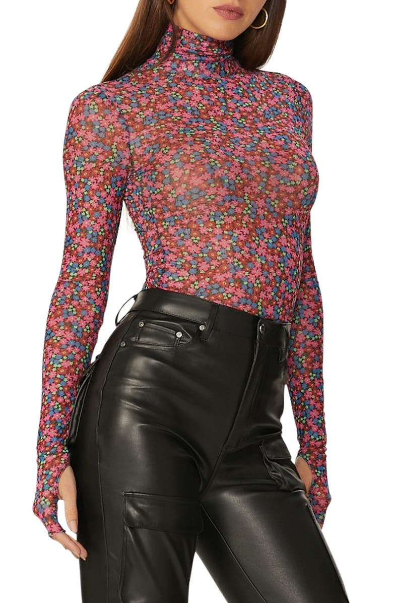 AFRM Zadie Mock Neck Mesh Top | Nordstromrack