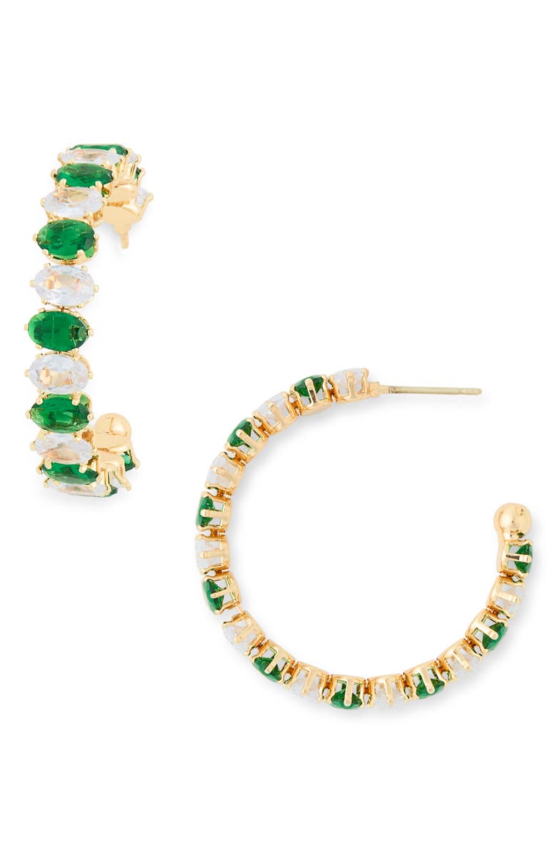 Cara Two Tone Crystal Hoop Earrings | Nordstromrack