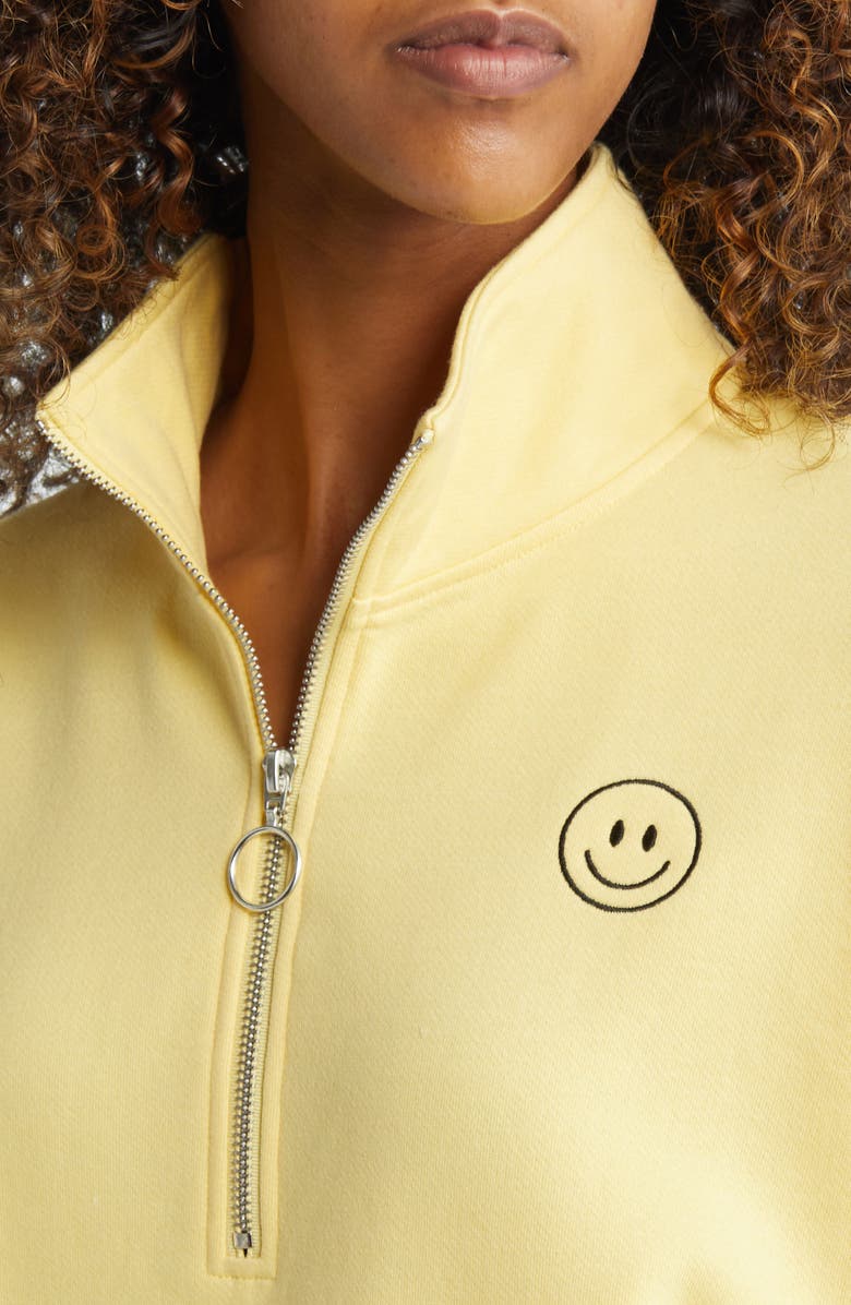 Vinyl Icons Smile Quarter Zip Cotton Blend Pullover | Nordstromrack