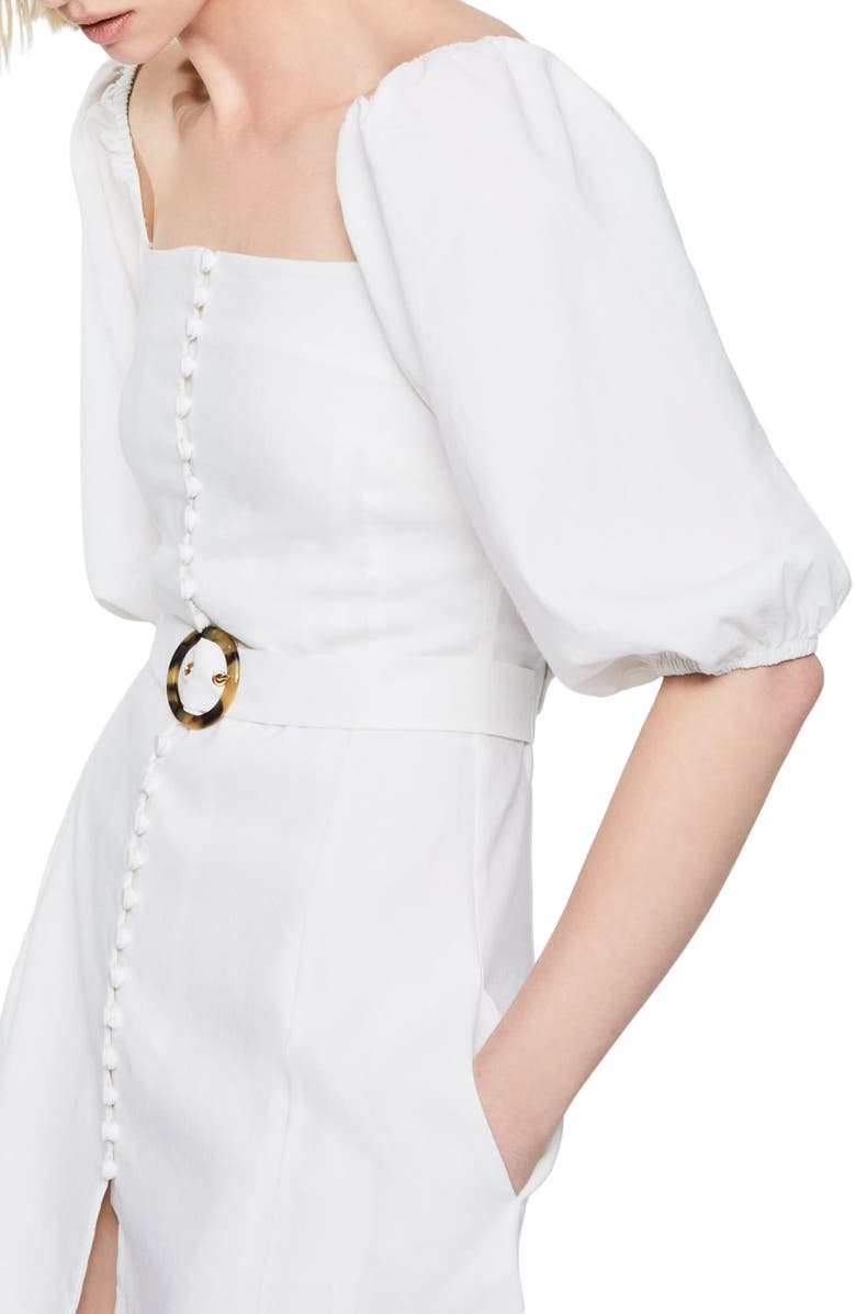 Simkhai Jonathan Simkhai Emery Puff Sleeve Linen Blend Dress ...